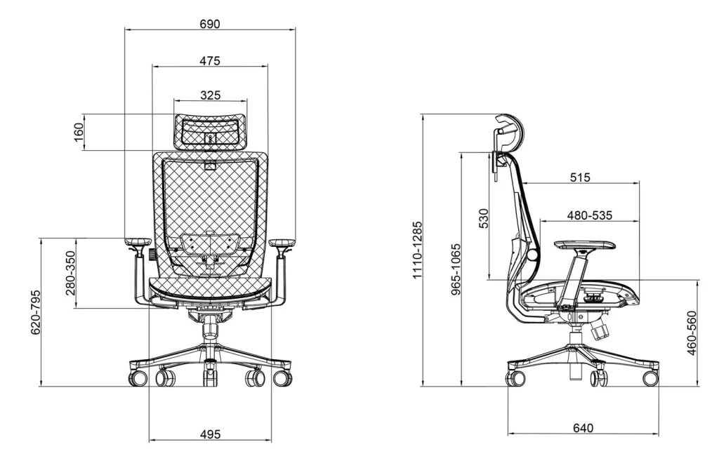 Ergonomic Swivel Office Chair with 3D Armrests | VASEAT