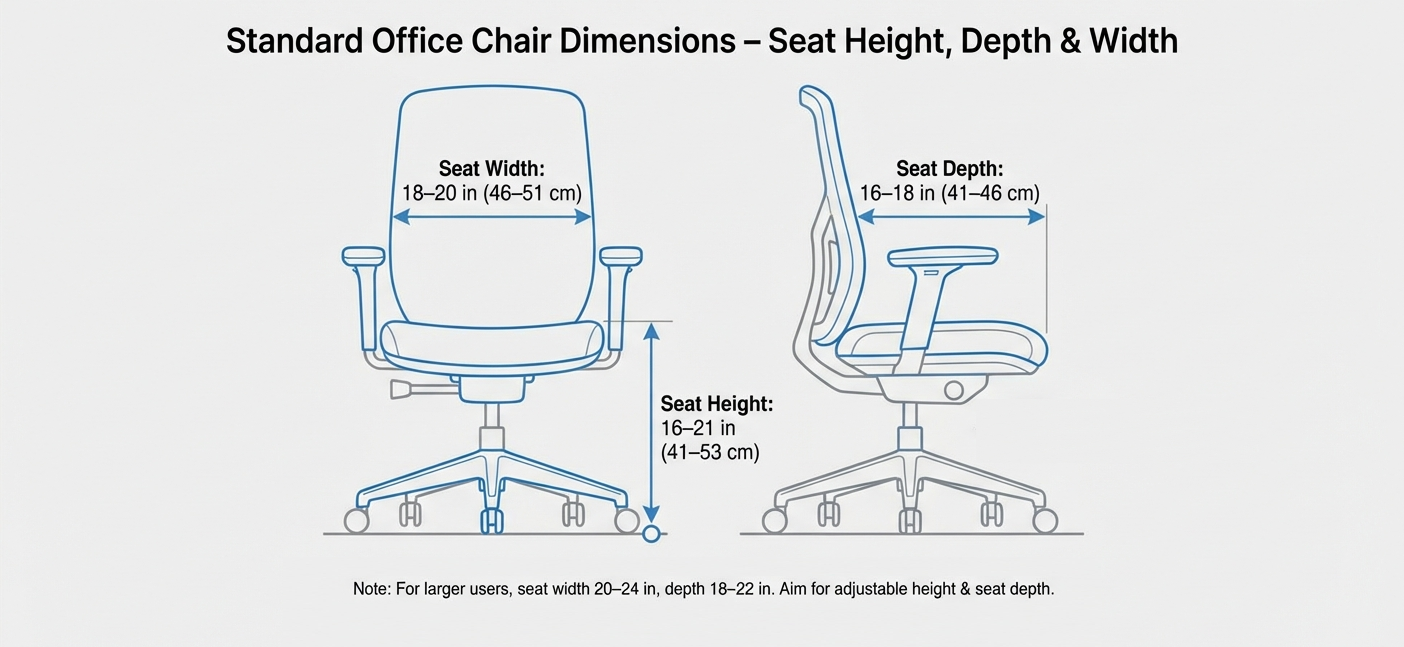 Desk Chair Dimensions Guide for Office Buyers